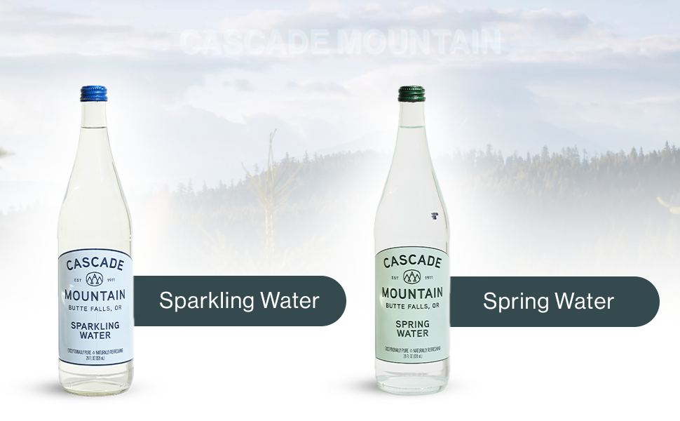 Amazon.com: Cascade Mountain Spring Water in Glass Bottles | 12oz (12 Pack) | 7.7 pH Balanced ...