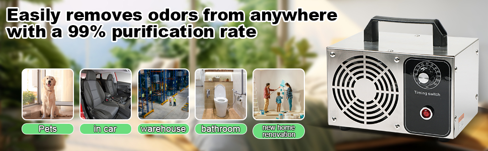 Iriisy Ozone Generator 32,000 mg/h Ozoniser for the Room, Portable, Ozone Machine for Home Air ...