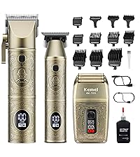 Amazon.com: KEMEI 8536 Professional Hair Clippers for Men, Cordless Barber Clipper and Trimmers ...