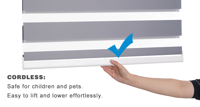 Amazon.com: Changshade Zebra Blinds Cordless for Windows Custom Size, Blackout Zebra Roller ...