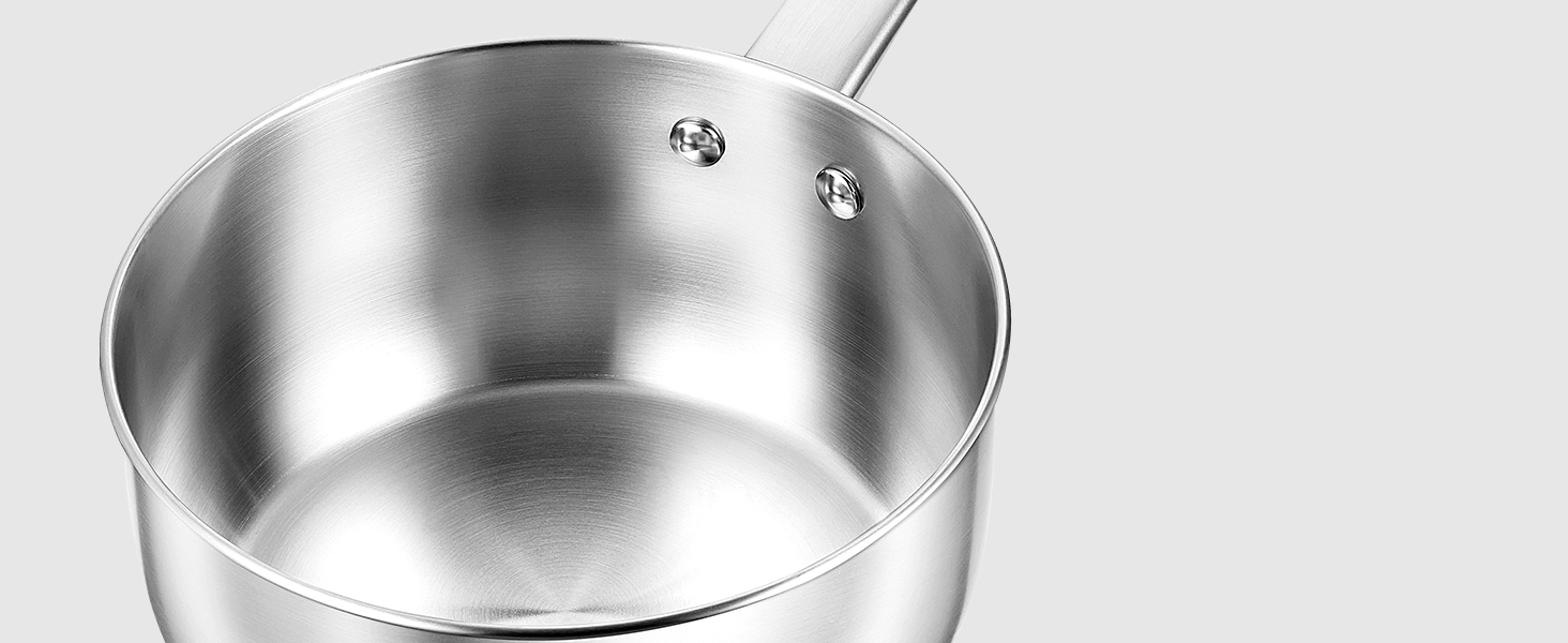 Amazon.com: KOCH SYSTEME CS Stainless Steel Saucepan Set, 1QT & 2QT & 3QT Saucepan Set, Premium ...