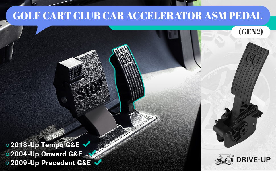 Amazon.com: Drive-up Club Car 102595601/102596301 Accelerator ASM Pedal(Gen2) for Precedent 2009 ...