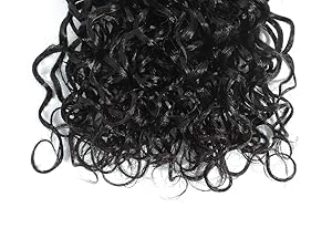 Amazon.com : Gemmrnny Human Hair Bundles Deep Water Wave, 14 16 Inch 2 Curly Bundles Human Hair ...
