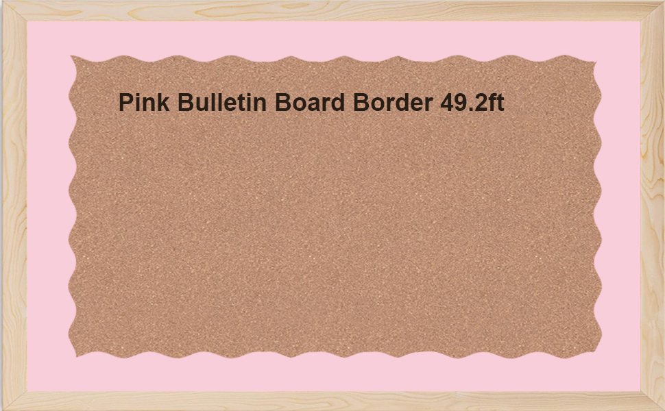Amazon.com: Pink Bulletin Board Border 49.2ft Classroom Decorative ...