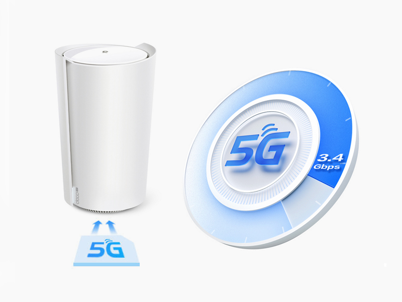 TP-Link Deco X3000-5G Router con Sim, 5G Mesh WiFi 6, AX3000Mbps Dual Band, Modem Ultraveloce ...