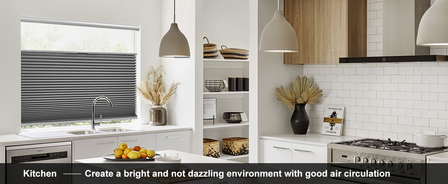 Persilux Custom Blinds Cordless Blackout Cellular Shades for Window, Top Down and Bottom Up ...