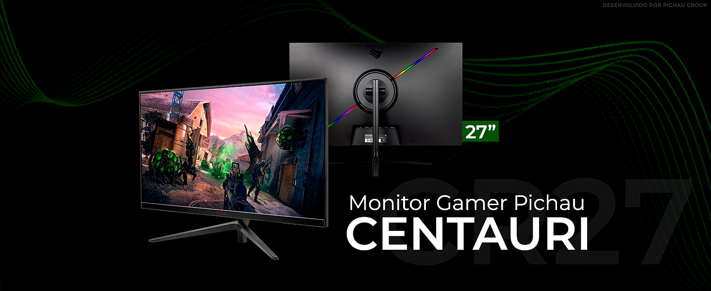 Monitor Gamer Pichau Centauri CR27, 27 Pol IPS, QHD, 1ms, 165Hz, FreeSync, HDMI/DP, PG-CTR-BL01 ...
