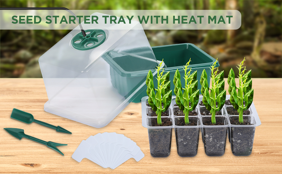 Amazon.com : Seedfactor 7-Pack Seed Starter Kit with Grow Light (12 Cells per Tray), Plant ...