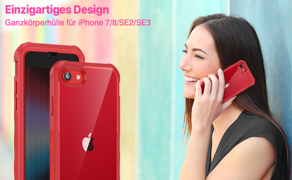 CENHUFO Sichtschutz Hülle für iPhone SE 2020/ SE 2022/ iPhone 8/iPhone 7, 360 Grad Handyhülle ...