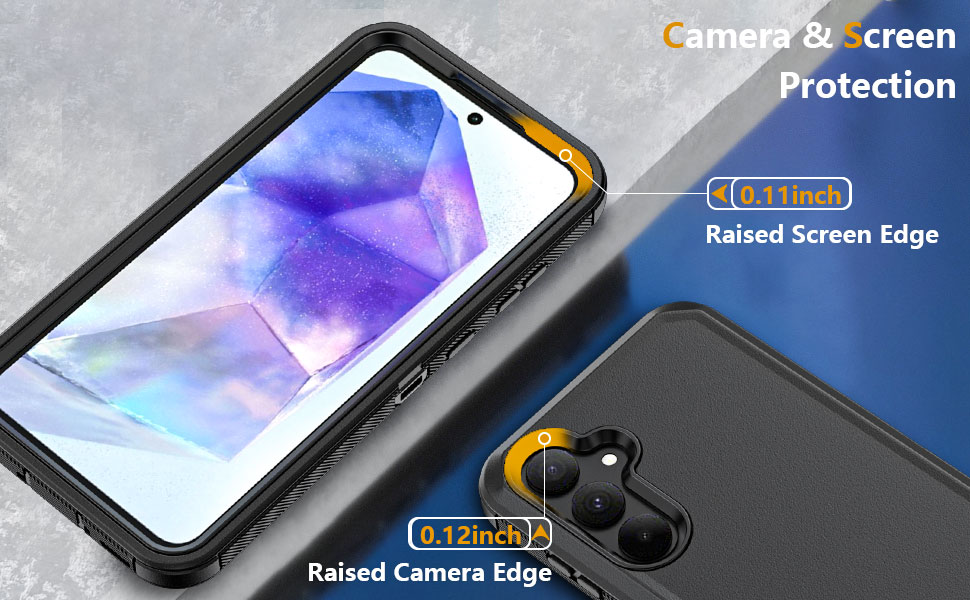 Amazon.com: TASHHAR Phone Case for Samsung Galaxy A55 5G case,Heavy Duty Hard Shockproof Armor ...