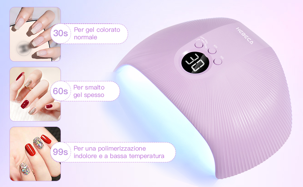 HEBECA lampada uv led unghie 75 W professionale - lampada per unghie asciugatura per unghie ...