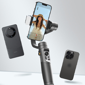 Amazon.co.jp: Hohem Mobile Plus Kit 3軸スマホジンバル 磁気LEDライトCCT調光可能 最大耐荷重280g 垂直＆水平撮影 Android＆iPhone用 ...