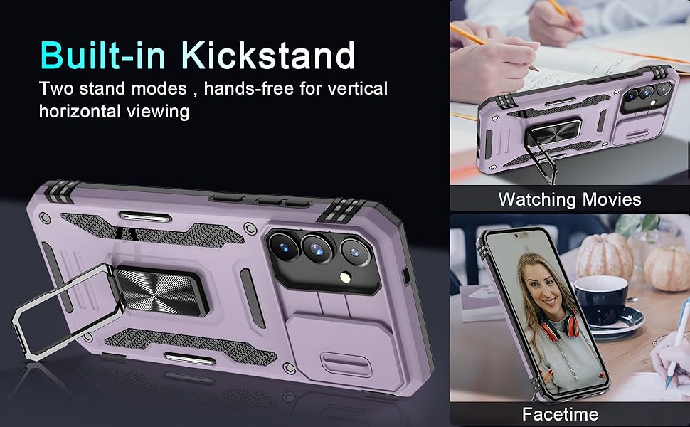 Amazon.com: DEERLAMN for Samsung Galaxy S24+ Plus Case with Slide Camera Cover+Screen Protector ...