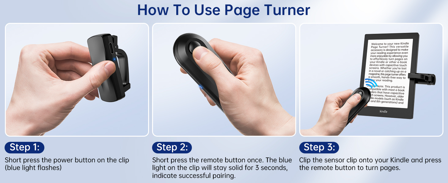 Amazon.com: Kindle Holder with Remote Page Turner - Read in Bed Without Blocking Text or ...