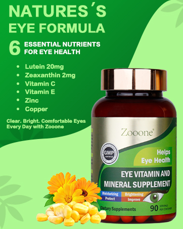 Amazon.com: zooone Lutein and Zeaxanthin Eye Vitamins, Eye Vitamin and Mineral Supplement with ...