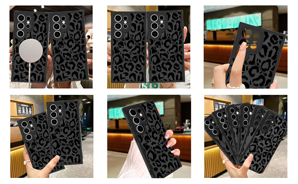 Amazon.com: ZIYE Magnetic Case for Galaxy S24 Ultra Cow Pattern Phone Case with Camera ...