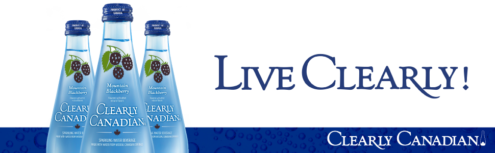 Amazon.com: Clearly Canadian Mountain Blackberry Cans Sparkling Water, 24-Pack (Regular & Zero ...