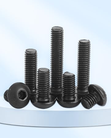NINDEJIN M3 Button Head Hex Socket Cap Screw Bolt and Nut Assortment Kit, Carbon Steel M3 x 4mm ...