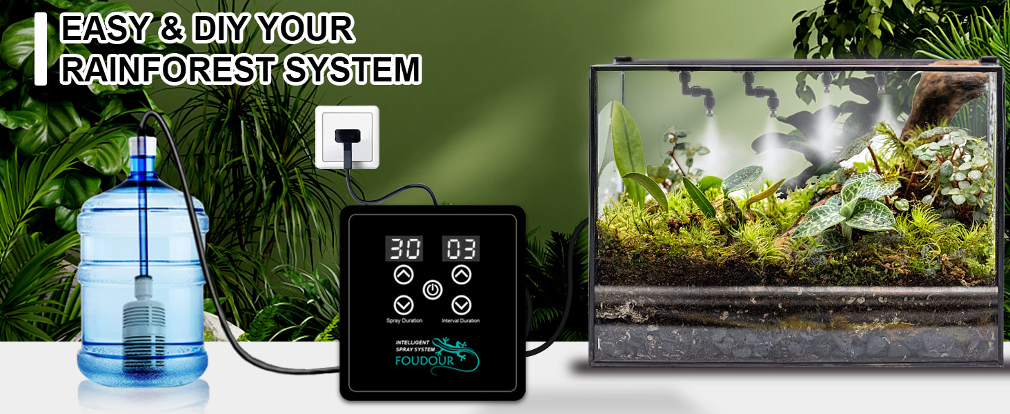 Amazon.com: FOUDOUR Reptile Humidifiers Smart Misting System with ...