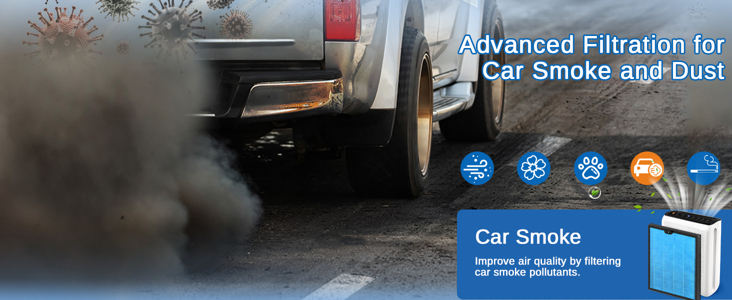 Amazon.com: Upgraded MK07 Air Filter Replacement 2 PCS, 4-in-1 ...