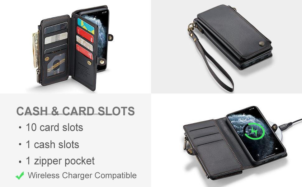 Amazon.com: Defencase for iPhone 11 Pro Max Case, RFID Blocking for iPhone 11 Pro Max Wallet ...