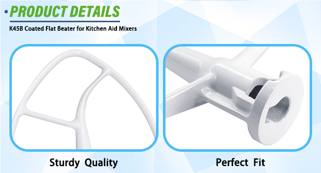Amazon.com: K45B ksm150 Fit Coated Flat Beater for Kitchen-Aid 4.5 Qt and 5 Qt Stand Mixers ...