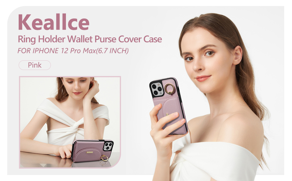 Amazon.com: Keallce Wallet Case for iPhone 12 Pro Max 6.7'', Flip Case with Card Slots, Ring ...