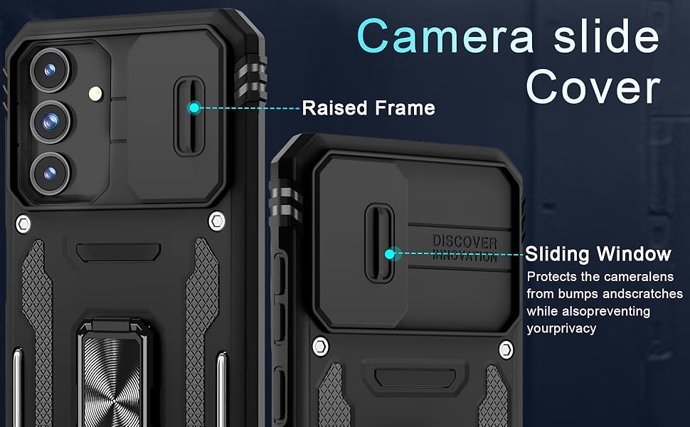 Amazon.com: DEERLAMN Case for Samsung Galaxy S24 FE with Slide Camera Cover+Screen Protector(1 ...