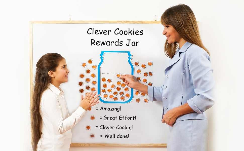 Amazon.com: Simply magic 50+5 PCS Magnetic Clever Cookies Rewards Jar ...