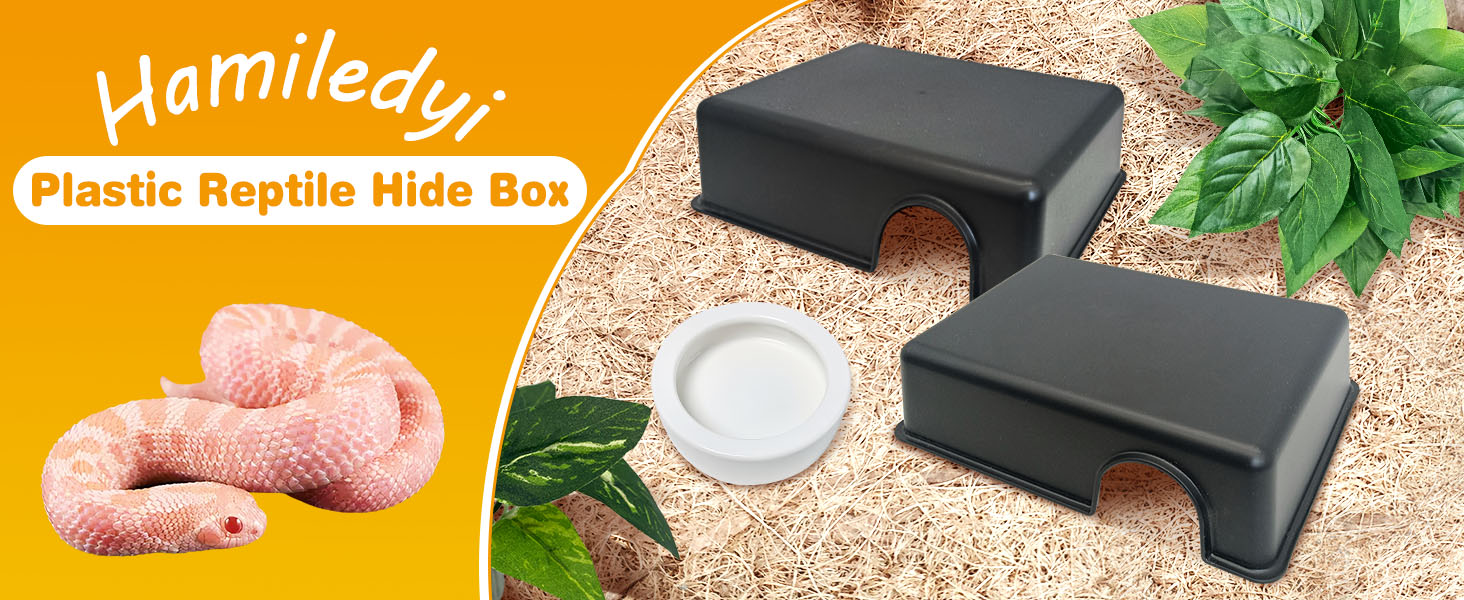 Amazon.com : Hamiledyi 4 Pcs Snake Hideout Reptile Hide Box Ball Python ...