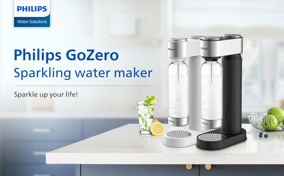 Amazon.com: Philips Sparkling Water Maker, Soda Streaming Machine with Quick Twist Bottle, 1L ...