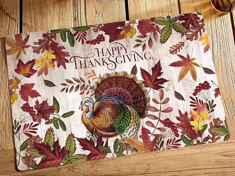 Amazon.com: WRAPAHOLIC 50 Sheets Thanksgiving Paper Place Mats - 11 x ...