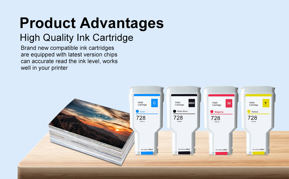 Amazon.com: Aomya Compatible HP 728 Ink Cartridges Matte Black 300ml ...