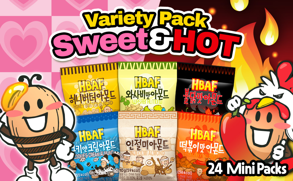 Amazon.com : [Official Gilim HBAF] Korean Honey Butter Seasoned Roasted Salted Sweet Spicy ...
