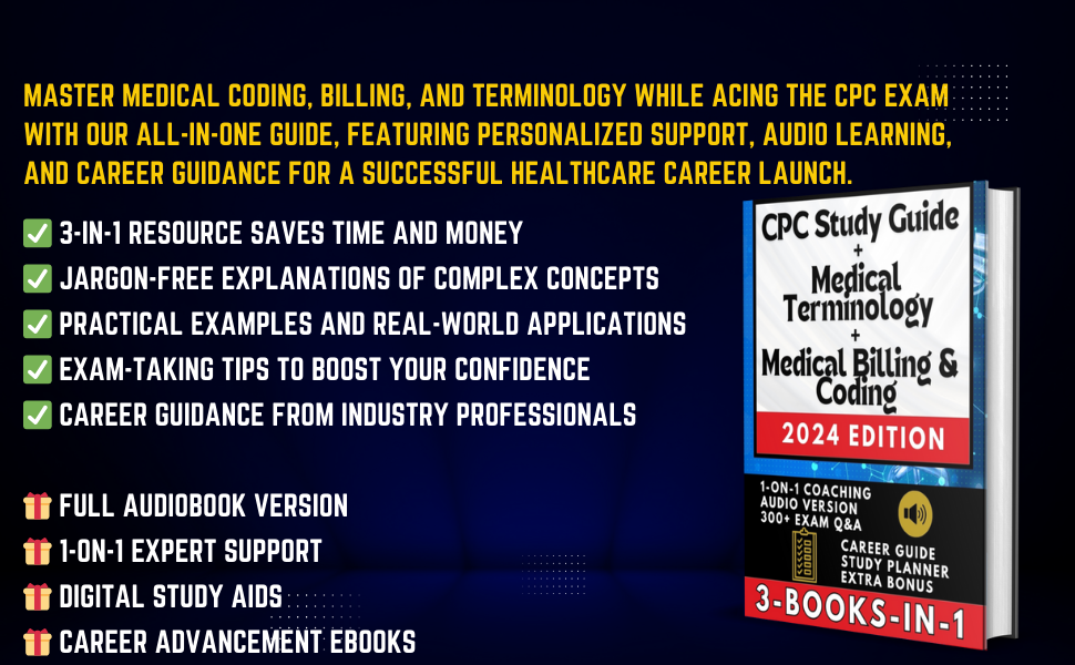 CPC STUDY GUIDE + MEDICAL BILLING & CODING + MEDICAL TERMINOLOGY (3 ...