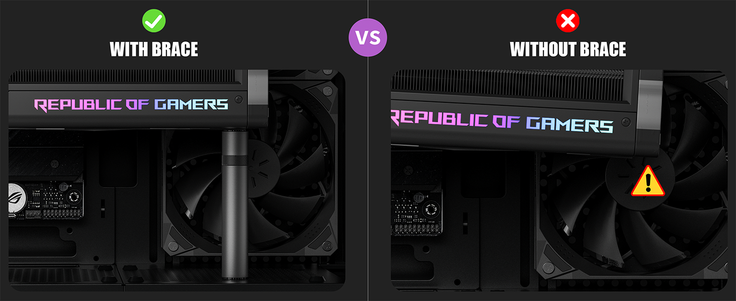 upHere Graphics Card GPU Brace Support, Video Card Sag Holder Bracket, GPU Stand with Magnet and ...