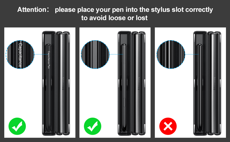 Amazon.com: Libeagle Compatible with Samsung Galaxy Z Fold 2 Case [Leather on Back][Capacitance ...