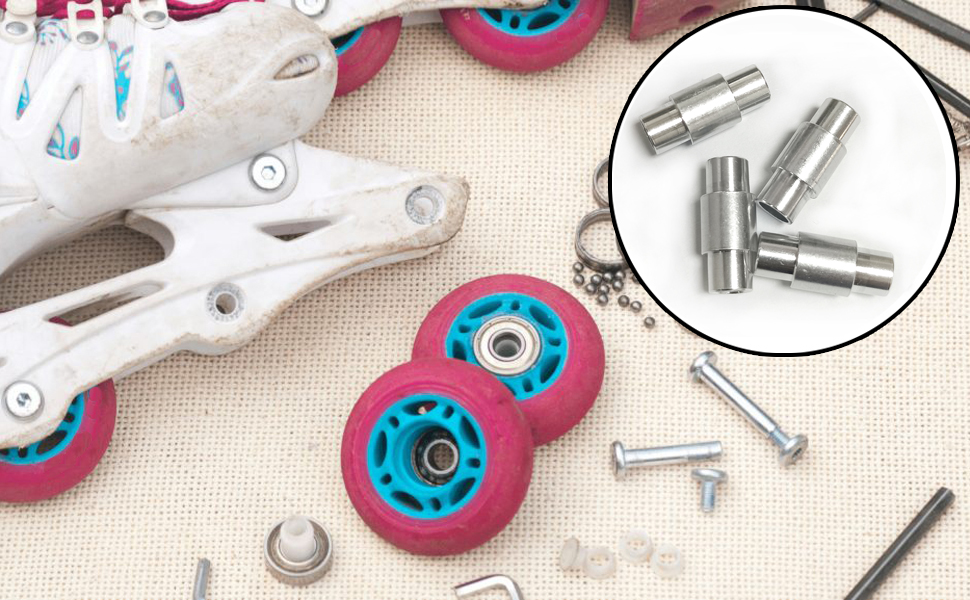 Amazon.com: TarppedRock Skate Spacers for Inline Skate Wheel, 12-Pack Aluminum Speed Spacer for ...