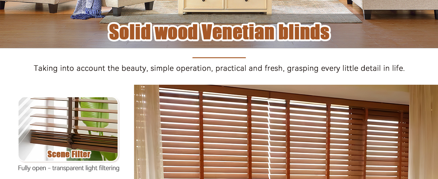 Amazon.com: HIAPES Customizable Wood Blinds for Indoor Windows ...