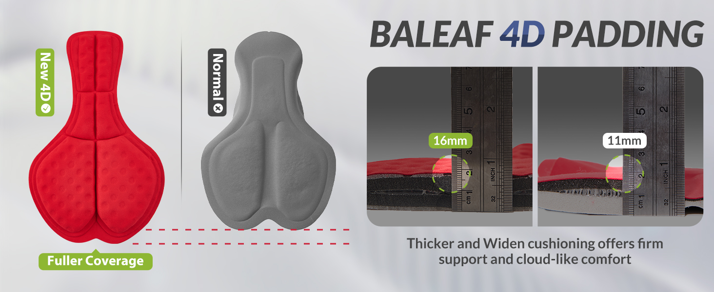 Amazon.com: baleaf Women's 4D Padded Bike Underwear Cycling Shorts Biking Bicycle MTB Briefs ...