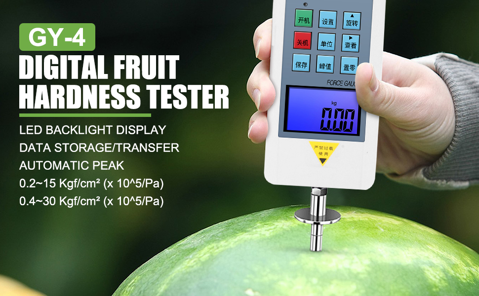 Amazon.com: Probador digital de la dureza de la fruta, durómetro del esclerómetro del ...
