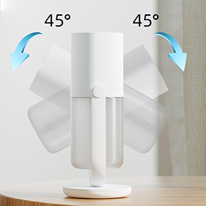 Amazon.co.jp: VARMHUS 加湿器 卓上 小型 卓上加湿器 450mL 超音波加湿器 大容量 角度調節 USB充電式 長時間作動 3000mAh大容量バッテリー ナイトライト ...