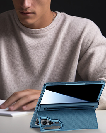 Amazon.com: NINKI for Samsung Galaxy Z Fold 6 Case with S Pen Holder and Invisible Kickstand ...