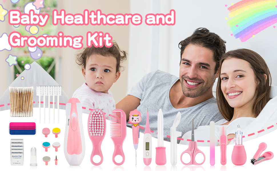 Amazon.com: Baby Grooming and Healthcare Kit, Portable Baby Safety Care Set with Hair Brush Comb ...