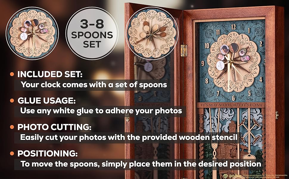 Amazon.com: ZE WOOD Weasley Family Harry Potter 3D Wall Clock ...