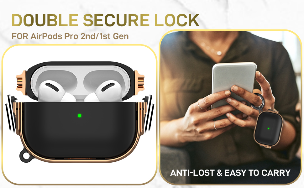 Amazon.com: Maxjoy for Airpods Pro Case Cover (2nd Generation/1st Generation) with Lock ...