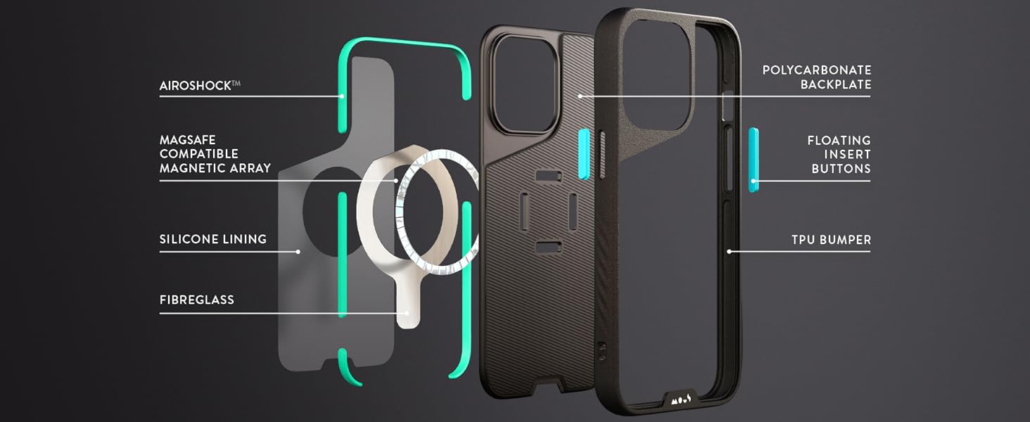 Amazon.com: Mous - IntraLock Phone Case for Google Pixel 7 Pro Case - MagSafe Compatible with ...