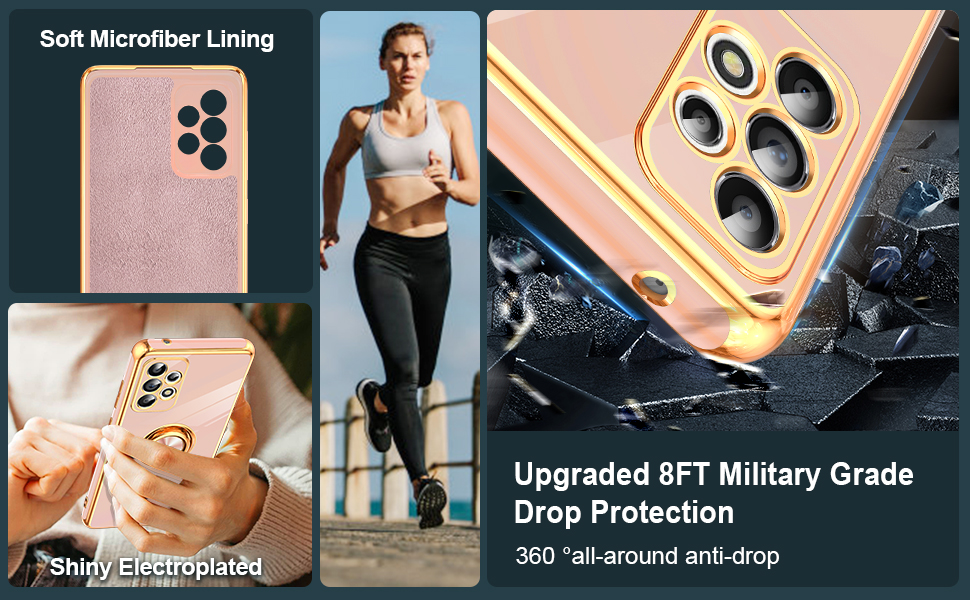 Amazon.com: LeYi for Samsung A52 Phone Case: with Tempered Glass Screen Protector [2 Pack] 360 ...