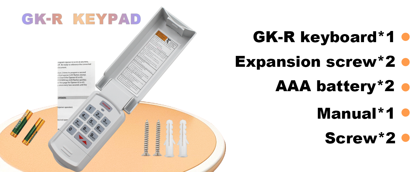 Amazon.com: Upgraded GK-R Garage Door Opener Wireless Keyless Keypad ...