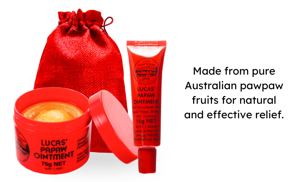 Lucas Pawpaw Lip Ointment, Lucas Pawpaw Cream, Lucas Pawpaw Ointment for Lips & Dry Skin ...